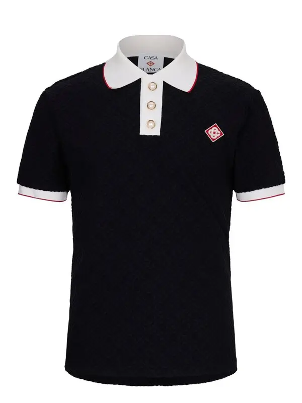 Casablanca Short-sleeved Polo Shirt - Black