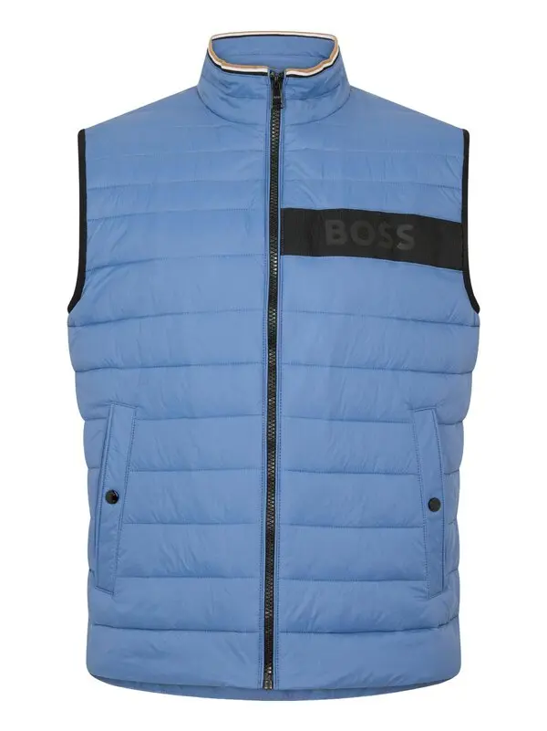 Hugo Boss Sleeveless Quilted Gilet - Blue