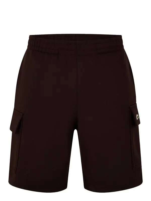 Lacoste Cargo Shorts With Drawstring Waist - Black