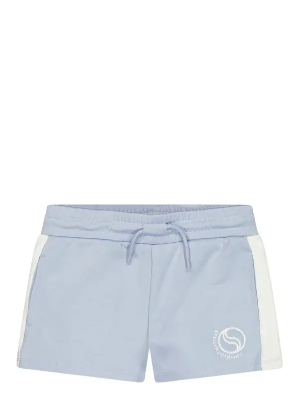 Stella McCartney Relaxed Fit Fleece Jogger Shorts - Blue