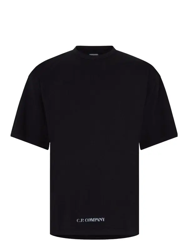 C.P. COMPANY Logo Crew Neck T-shirt - Black