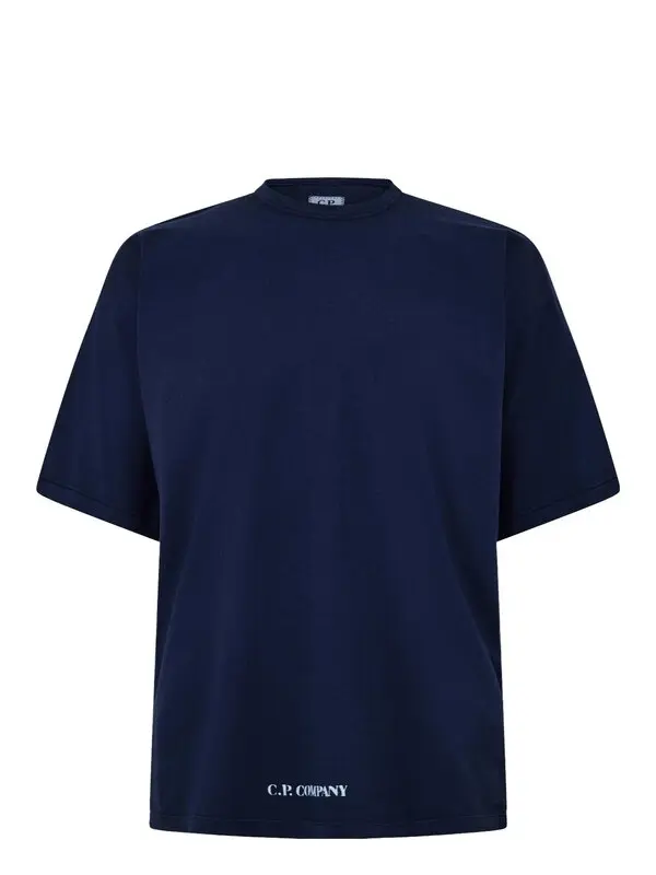 C.P. COMPANY Logo Crew Neck T-shirt - Black