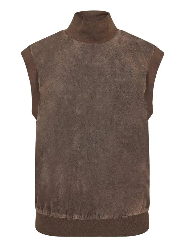 Fear Of God High-neck Ribbed Vest - Brown
