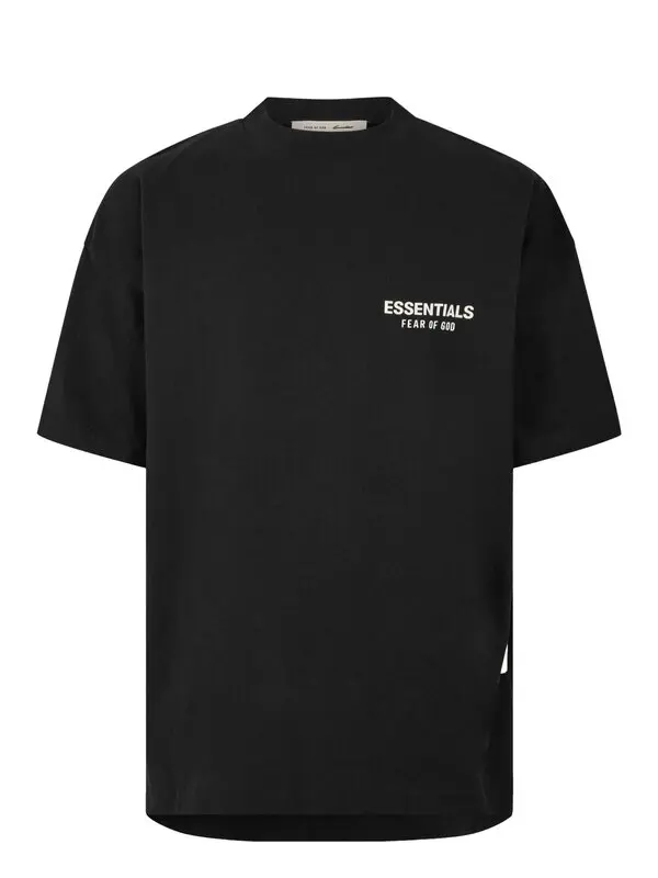 Fear Of God Logo Short-sleeved T-shirt - Black