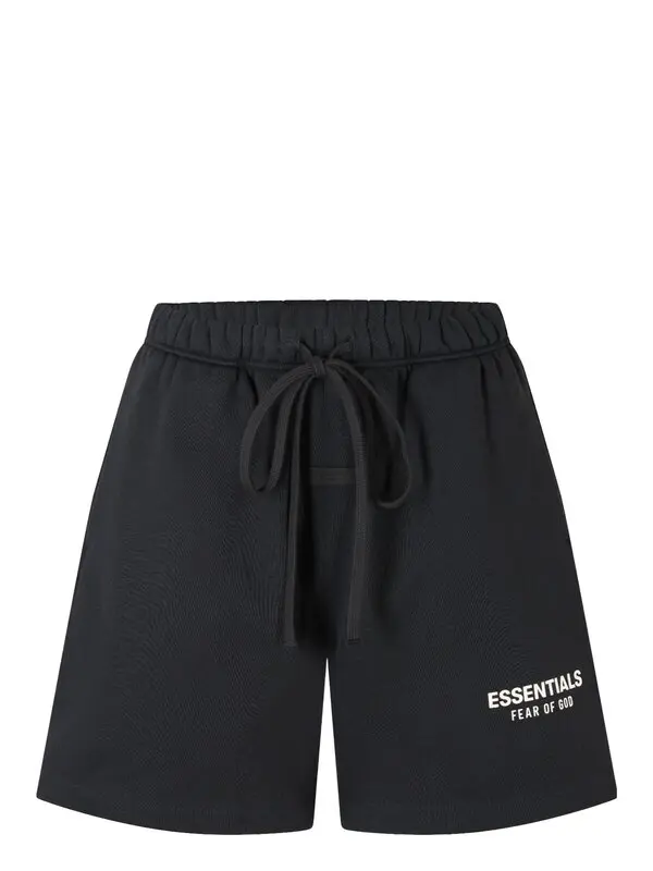 Fear Of God Logo Drawstring Shorts - Black