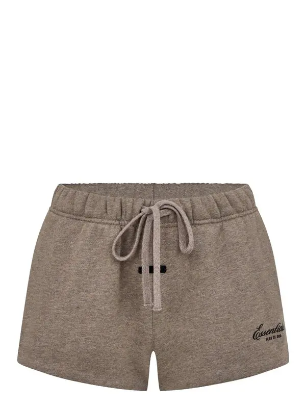 Fear Of God Logo Drawstring Shorts - Gray