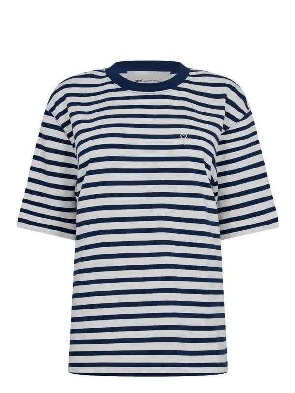 AMI Paris Striped T-shirt - White