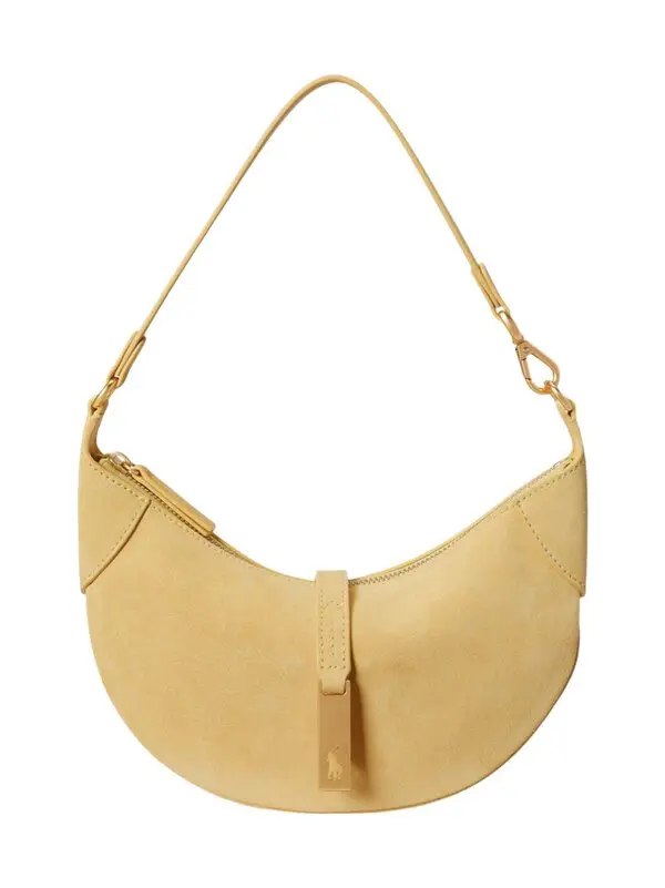 Polo Ralph Lauren Calfskin Shoulder Bag - Nude