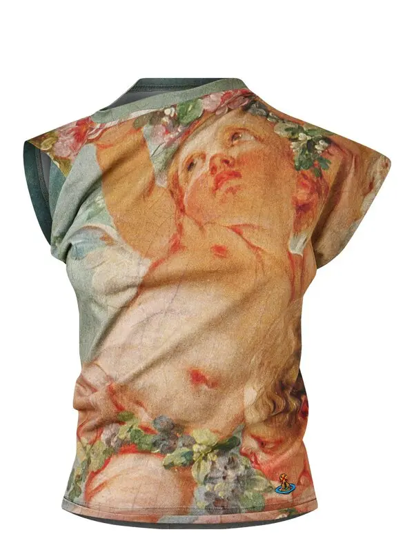 VIVIENNE WESTWOOD Sleeveless Printed Top - Nude
