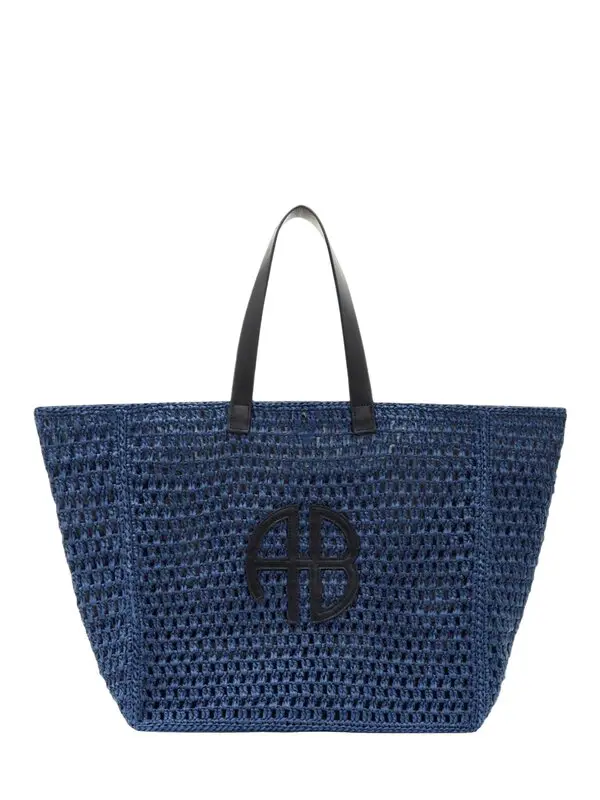 ANINE BING Woven Tote Bag - Blue