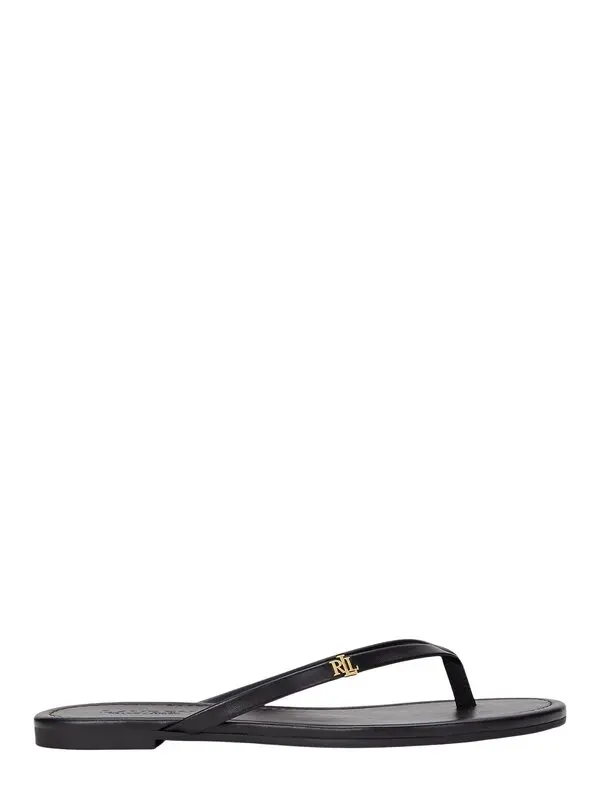 Ralph Lauren Lightweight Flip Flops With Slim Straps - Black