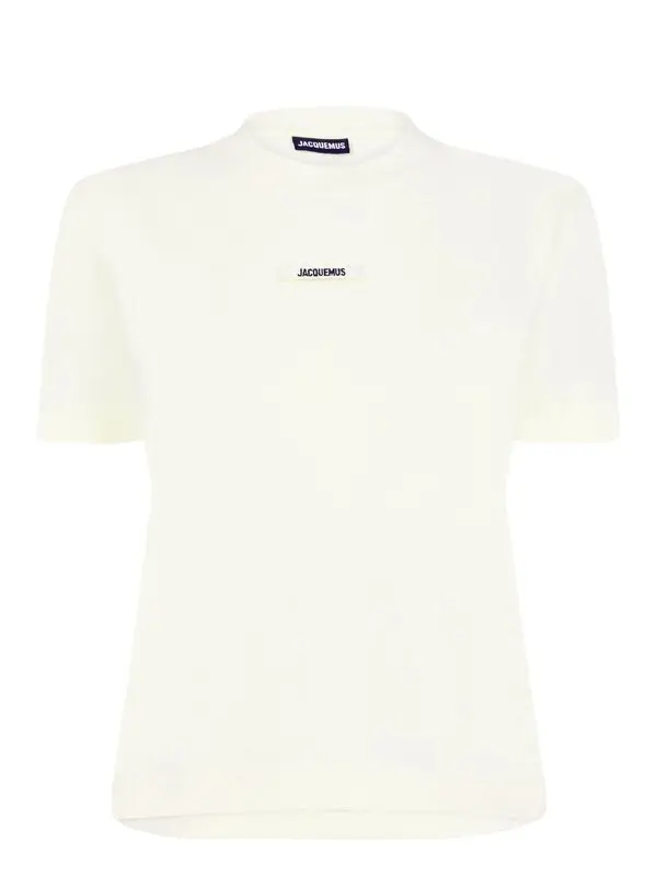 Jacquemus T-shirt Gros Grain" Cropped Stretch Cotton T-shirt - No
