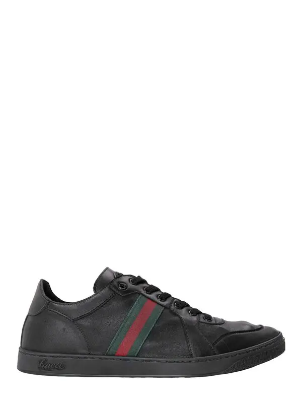 Gucci Low-top Sneakers With Striped Detailing - Black