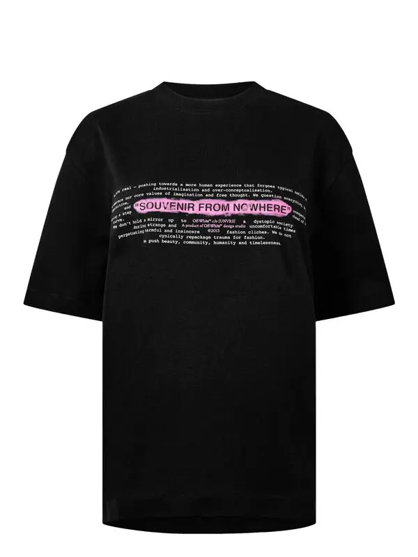 Off-White X Unvrs "souvenir From Nowhere" Graphic T-shirt - Black