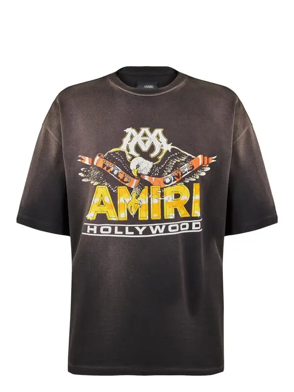 Amiri Dark-toned Vintage-wash T-shirt - Black
