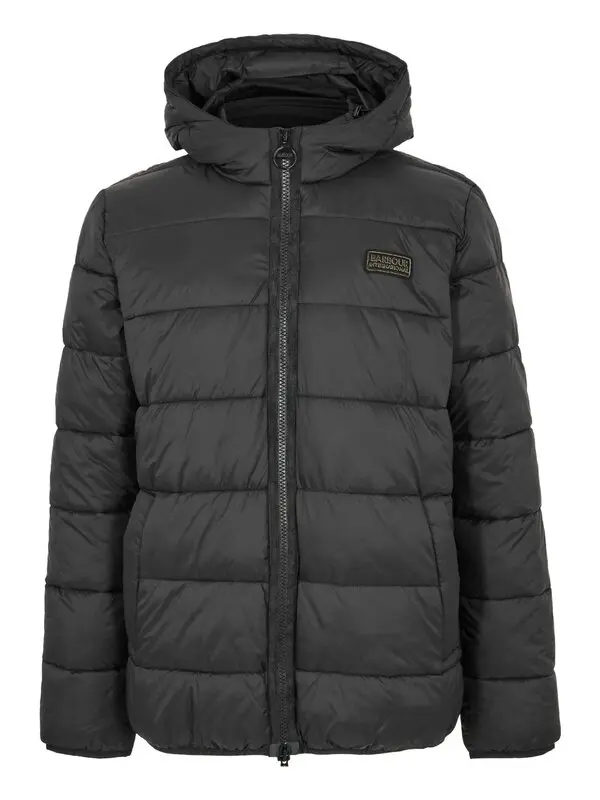 Barbour Quilted Hooded Zip Jacket - Black