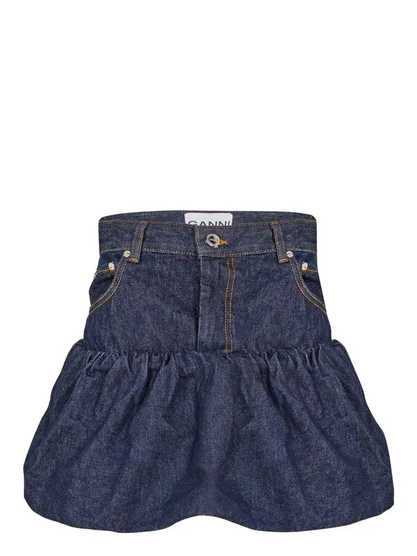GANNI Short Bubble Skirt - Black