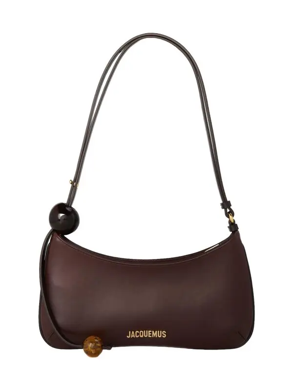 Jacquemus Pearl Beaded Shoulder Bag - Black
