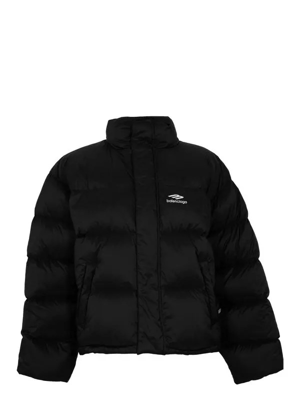 Balenciaga Short Puffer Jacket - Black