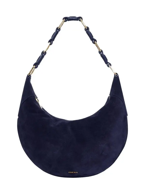 ANINE BING Kate Hobo Shoulder Bag - Navy Blue