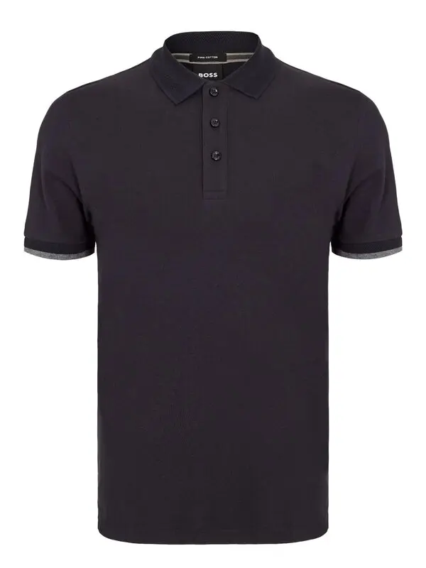 Hugo Boss Logo Short Sleeve Polo Shirt - Black