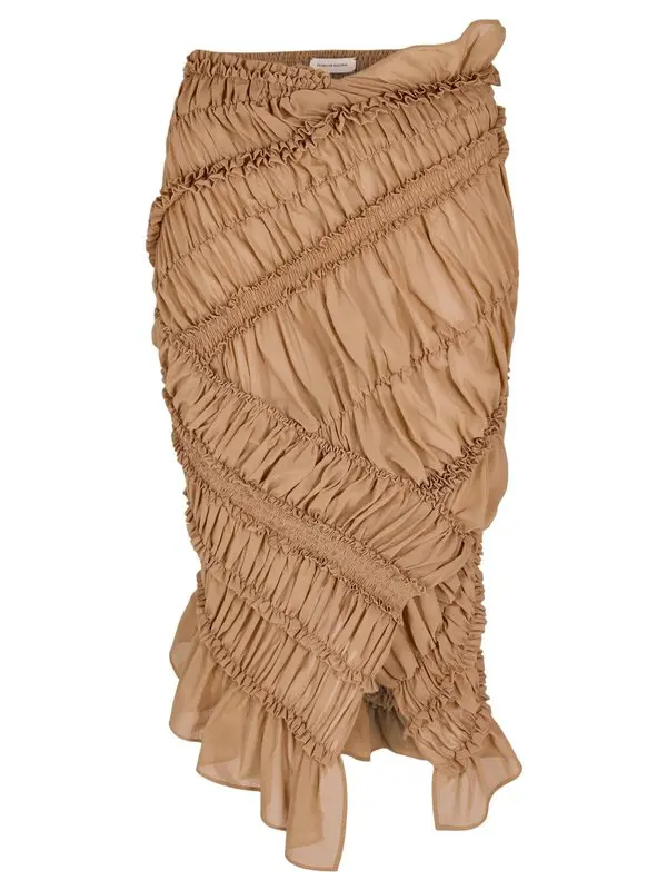 Magda Butrym Ruched Midi Dress - Nude