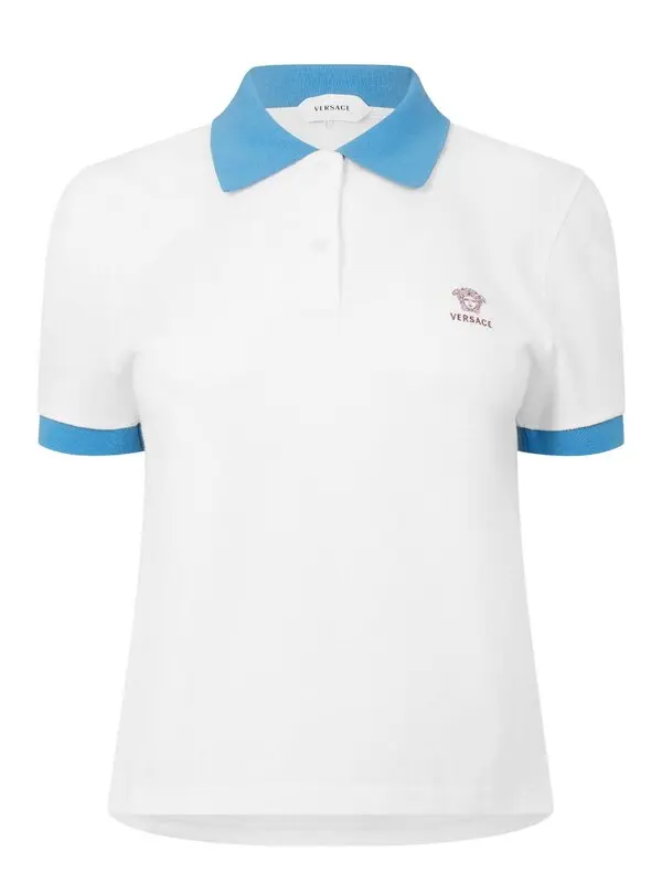 Versace Medusa Emblem Polo Shirt - White