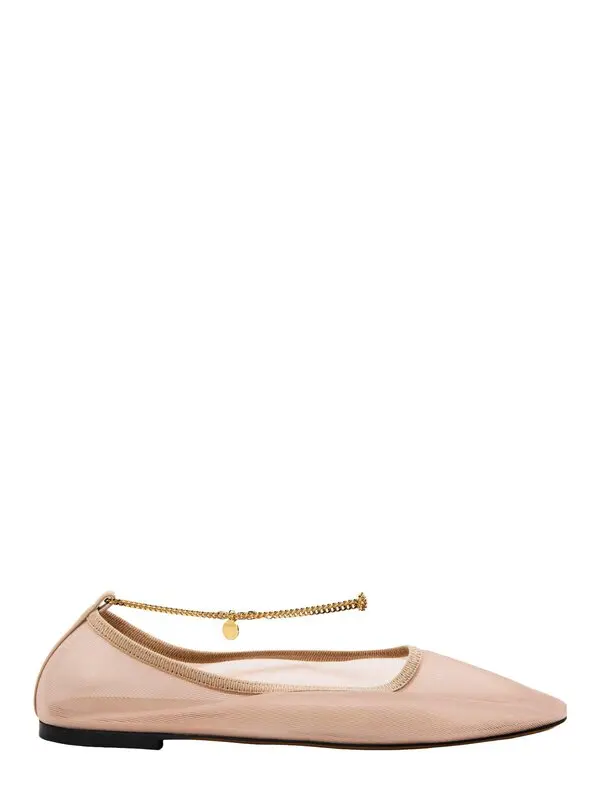 Stella McCartney Ballet Pumps With Chain Detail - Nude