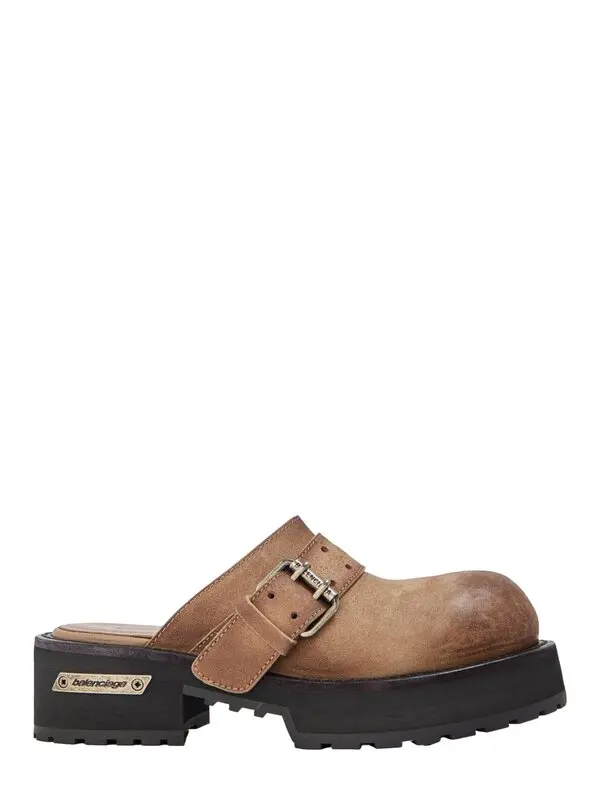 Balenciaga Buckled Slip-on Clogs - Green