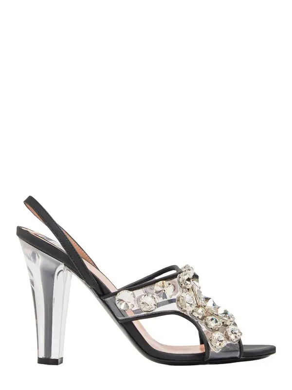 Moschino Embellished High-heeled Sandals - Black
