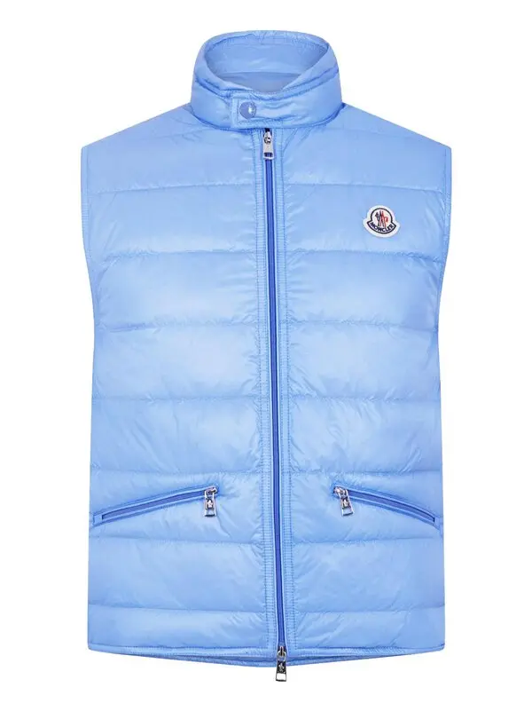 Moncler Lightweight Padded Down Vest - Blue