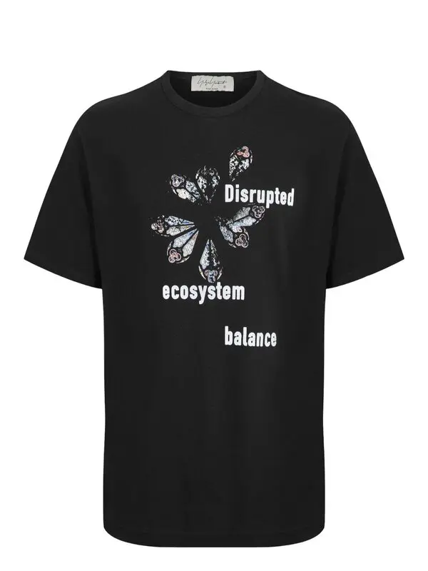 Yohji Yamamoto Printed Short-sleeved T-shirt - Black