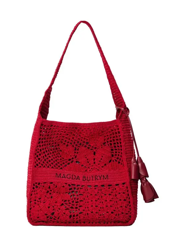 Magda Butrym Crochet Tote Bag - Red