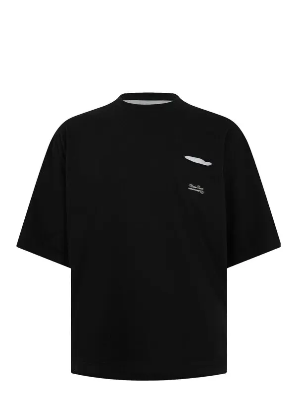 Undercover Minimalist Color-blocked T-shirt - Black