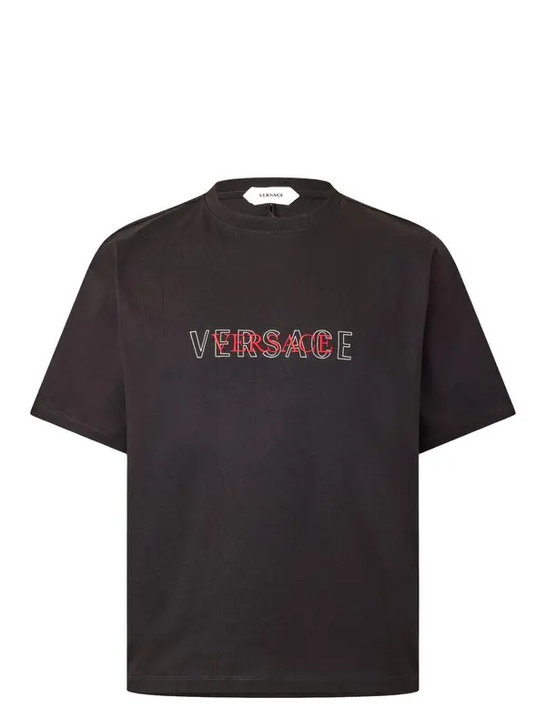 Versace Crew Neck Casual T-shirt - Black