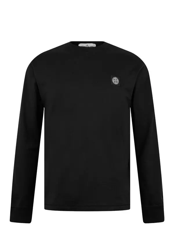 Stone Island Pure Cotton Crew Neck T-shirt - Black