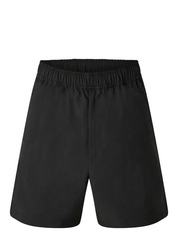 Givenchy Elastic Waist Shorts With Back Patch Pocket - Black