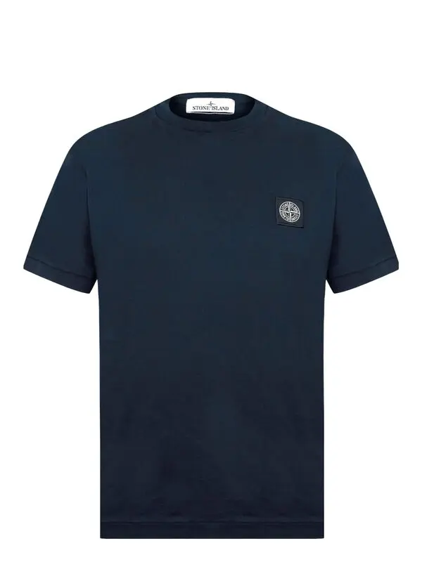Stone Island Cotton Short-sleeve T-shirt - Black