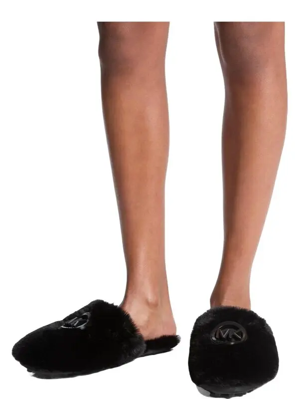 Michael Kors Plush Logo Slippers - Multicolor