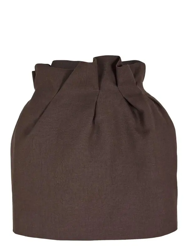 Magda Butrym Straight Half Skirt - Brown