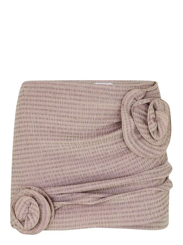 Magda Butrym Midi Skirt With 3d Flower Embellishment - Nude