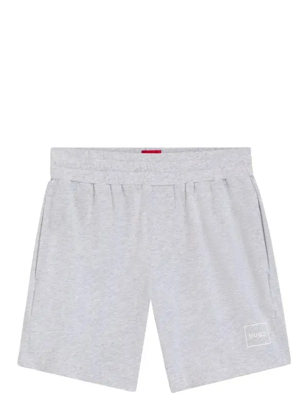 Hugo Boss Elastic Waist Logo Detail Shorts - White