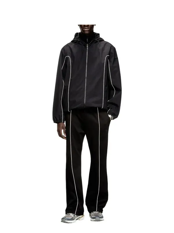 DIESEL® Hooded Zip-up Jacket - Black