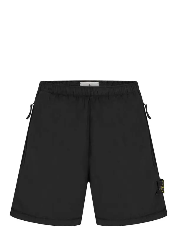 Stone Island Fitted Chino Shorts - Black