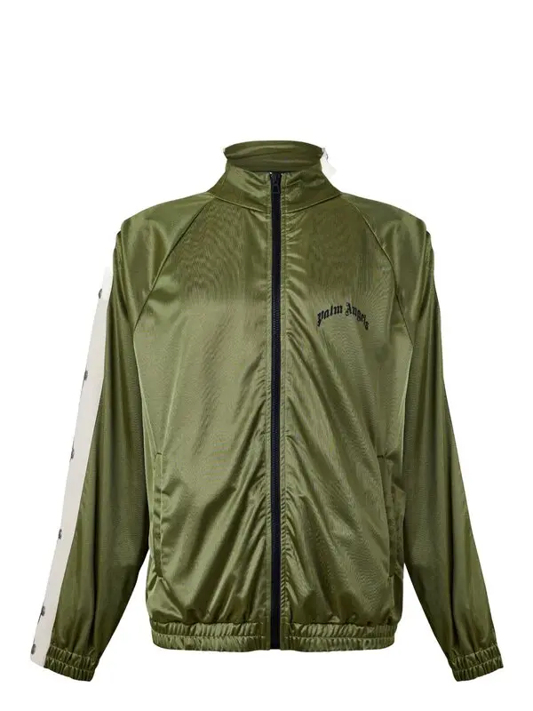 Palm Angels Color-block Long Sleeve Jacket - Green