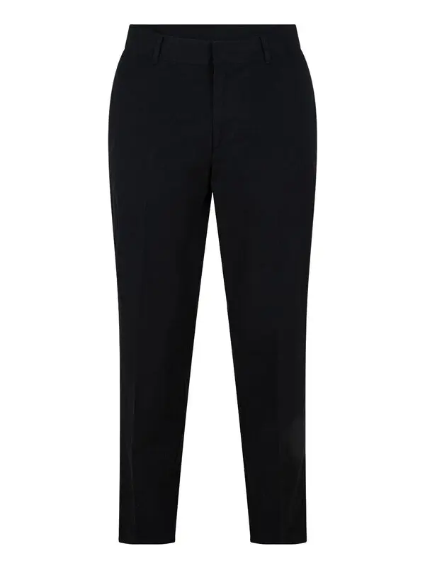 Emporio Armani Minimalist Slim-fit Trousers - Black