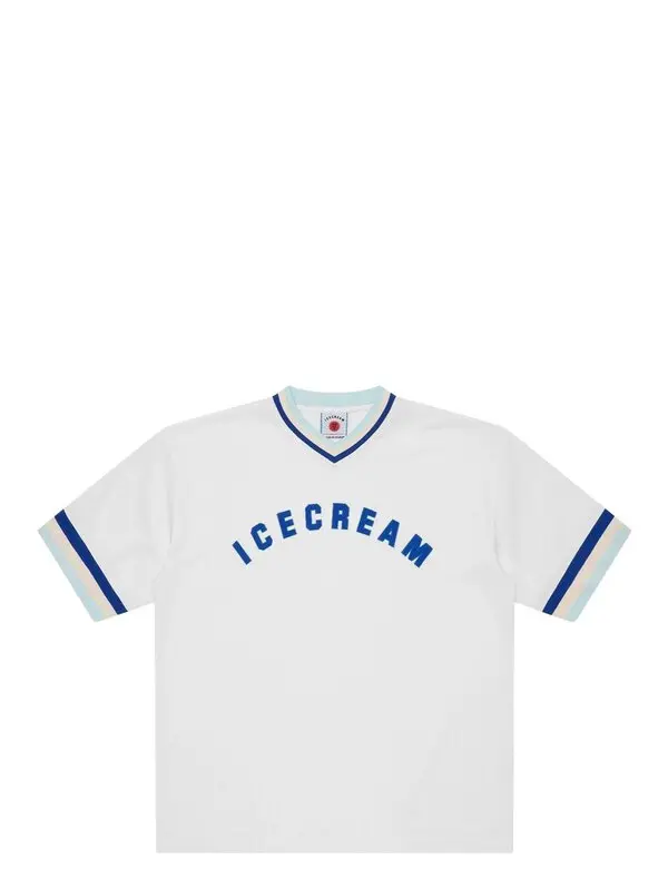 ICECREAM V-neck Short-sleeved T-shirt - White