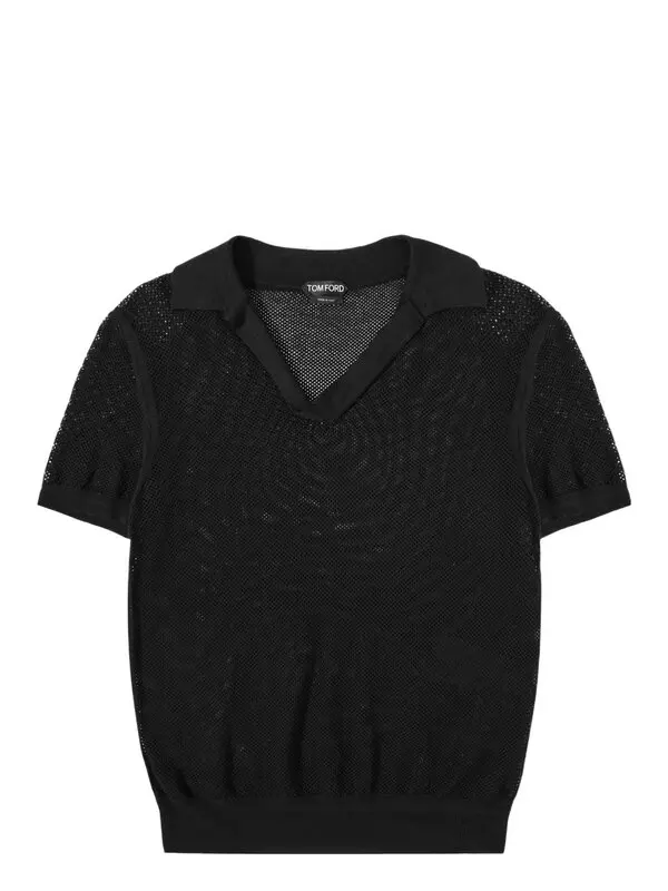TOM FORD Short-sleeve Knit Top - Black