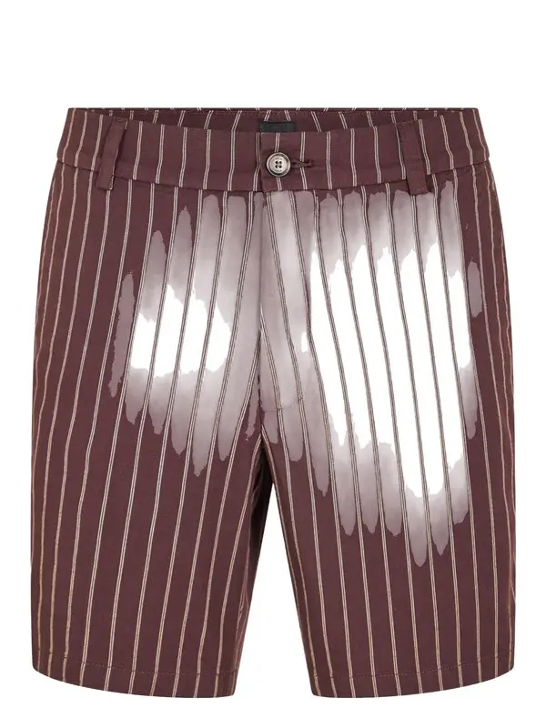 Hugo Boss Striped Sports Shorts - Red