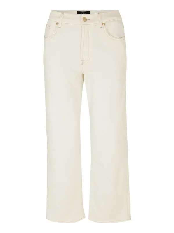 7 For All Mankind Straight Leg Jeans - White